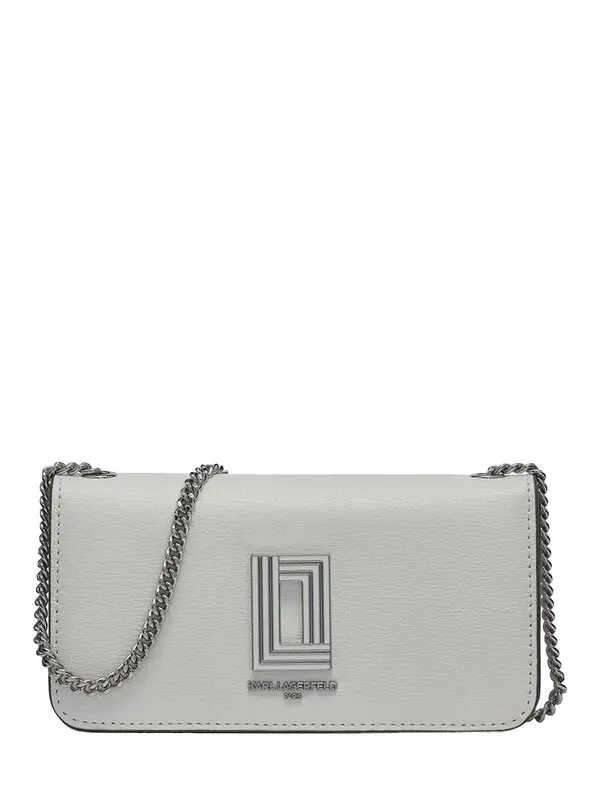 Karl Lagerfeld Paris Kosette Shoulder Bag - Winter White/silver