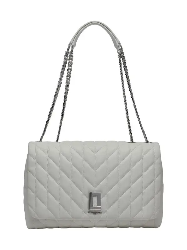 Karl Lagerfeld Paris Lafayette Shoulder Bag - Winter White/silver