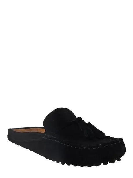 NATIONAL COMFORT Tassel Mule - Black Suede
