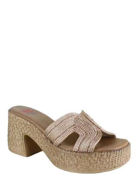 NATIONAL COMFORT Cornella Platform Slide Sandal - Rose Fabric