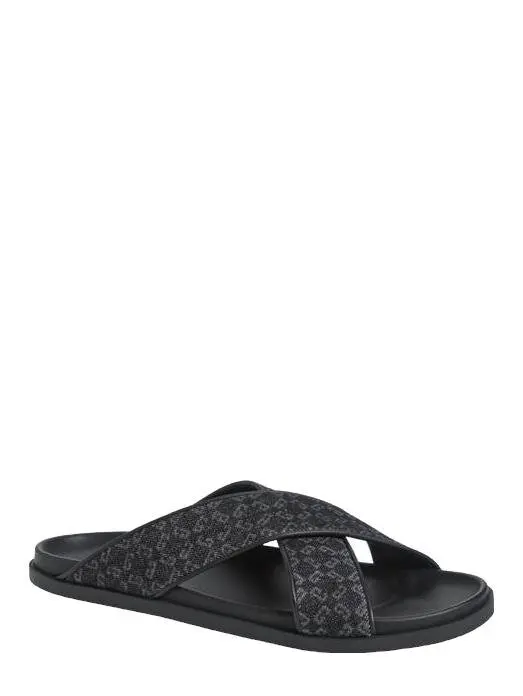 Givenchy Monogram Cross Strap Slide Sandal - Black
