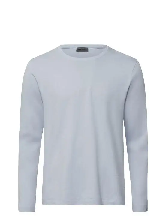 Hanro Living Cotton Crew Neck Top - White Topaz