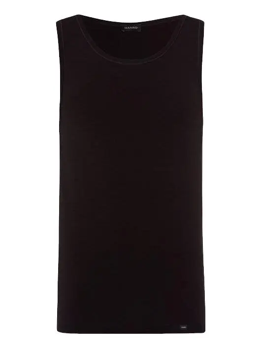 Hanro Natural Function Tencel™ And Cotton Tank Top - Deep Black