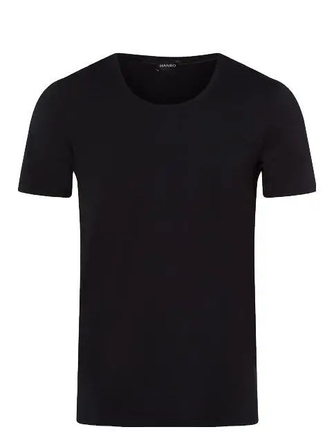 Hanro Cotton Superior Cotton Crew Neck T-shirt - Black