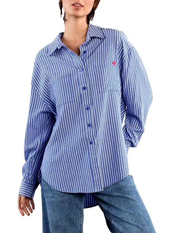 BILLY T Maybe Tomorrow' Striped Shirt - Nice Blue Stripe