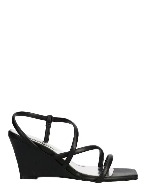 Karl Lagerfeld 85mm Leather Sandals - Black