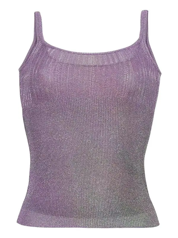 Adam Lippes Rue Metallic Top - Purple
