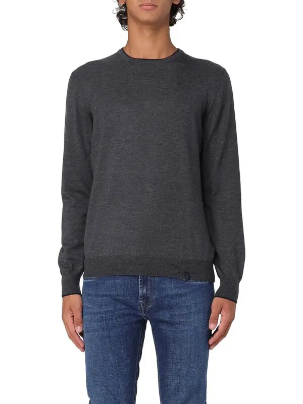 FAY Long Sleeve Pullover Sweater - Grey