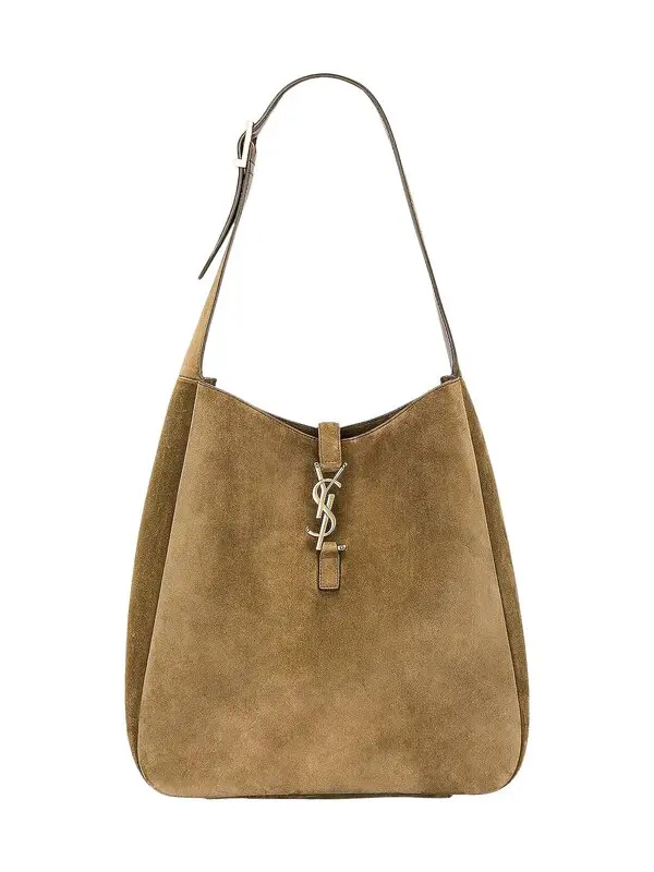 Saint Laurent Large Le 5 À 7 Suede Shoulder Bag - Brown