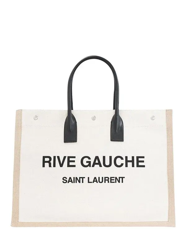 Saint Laurent Rive Gauche Lino Legend Large Tote - Tan