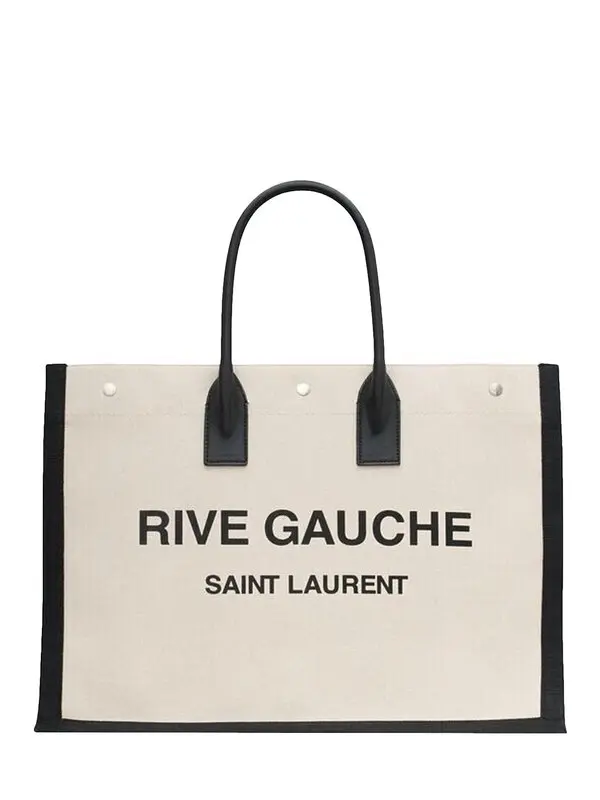 Saint Laurent Rive Gauche Large Tote Bag - Cream