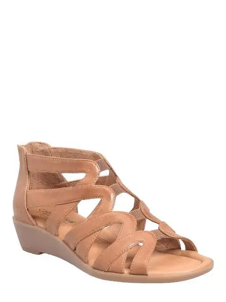 COMFORTIVA Eternia Gladiator Wedge Sandals - Sand