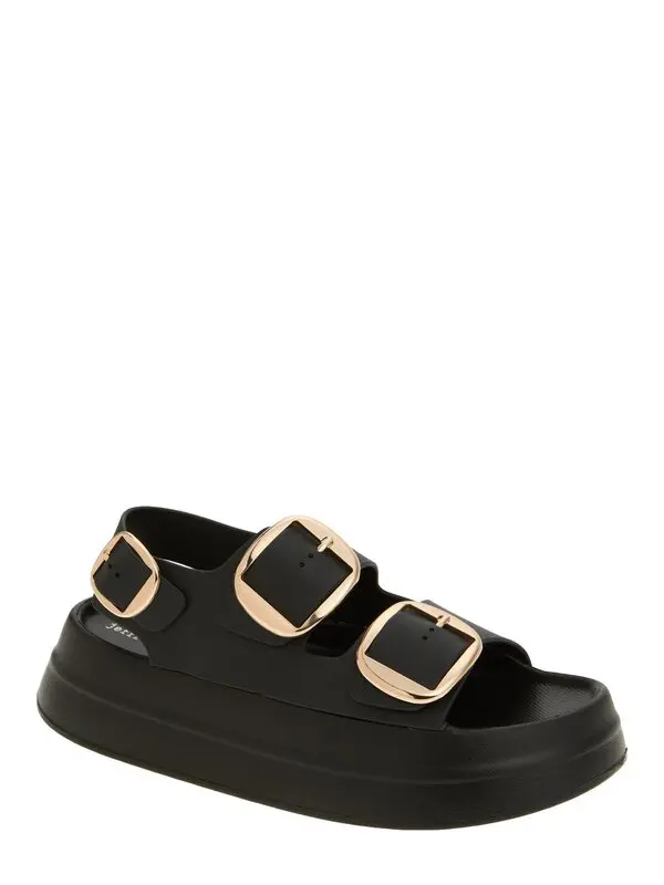 Jeffrey Campbell Blithe Platform Sandals - Black Gold