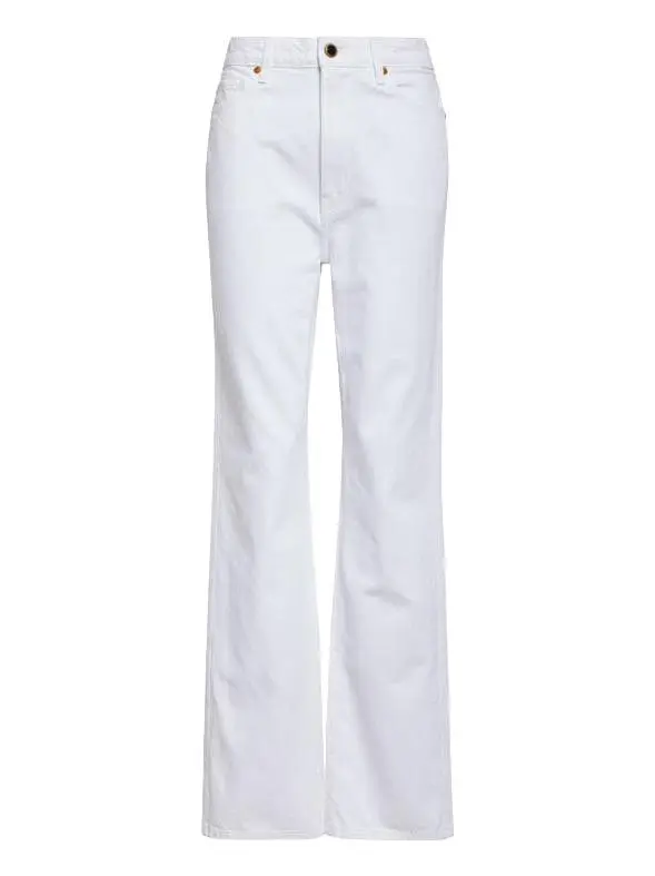 Khaite Danielle High-waist Straight-leg Jeans - White