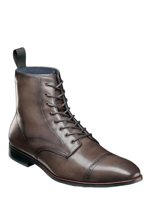 STACY ADAMS Henry Cap Toe Boots - Gray