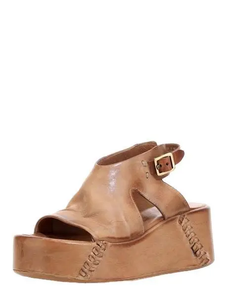 A.S.98 Maren Leather Platform Sandals - Sand