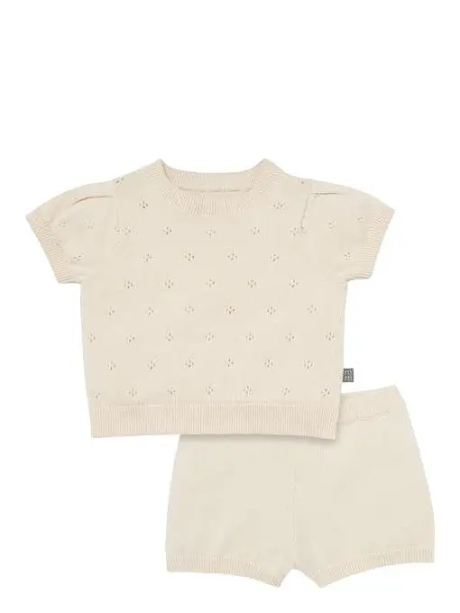 MODERN MOMENTS™ BY GERBER Sweater Knit Top And Shorts Set - Beige