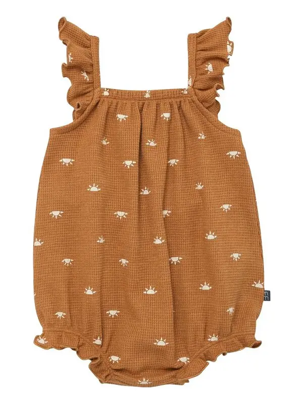 MODERN MOMENTS™ BY GERBER Bubble Romper - Md Brown Sun