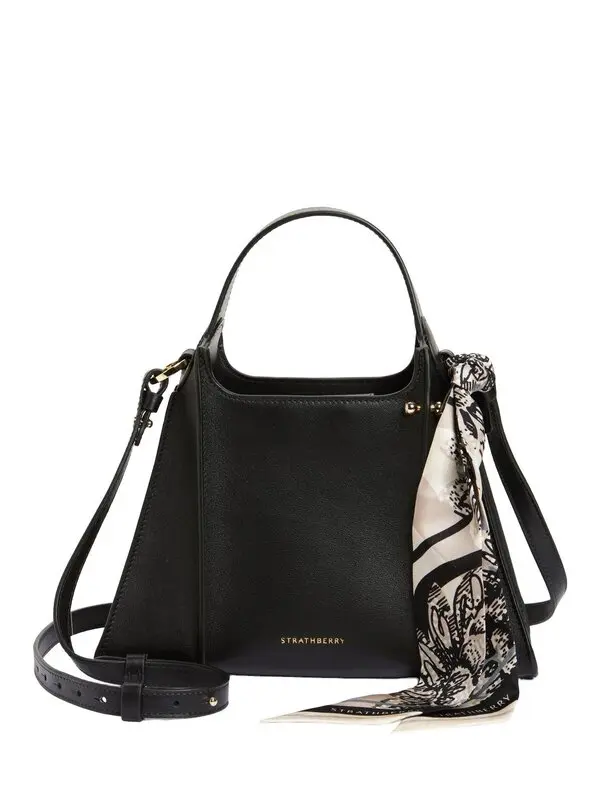Strathberry Arkshell Top Handle Bag - Black