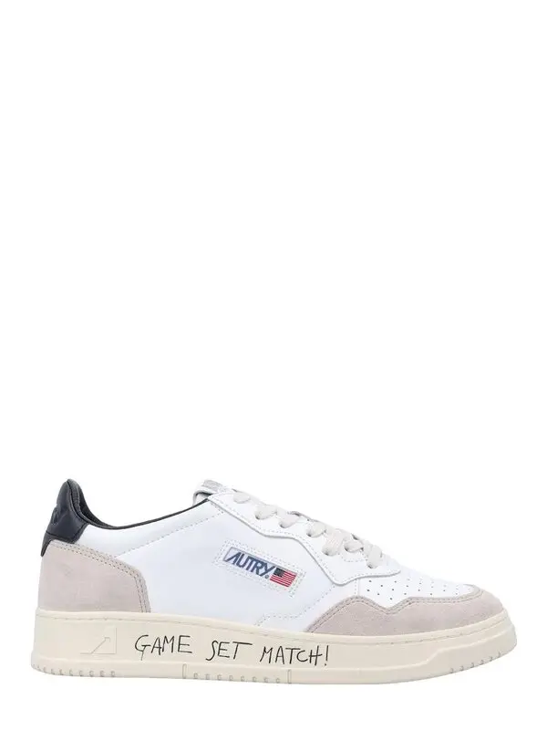 AUTRY Medalist Leather Low Sneakers - White/black