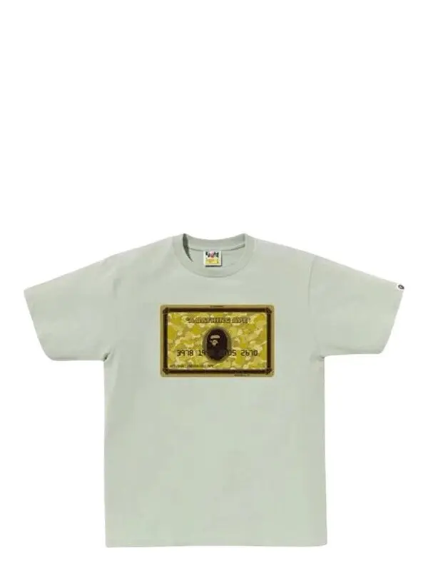 A BATHING APE Card Tee Shirt - Green/gold
