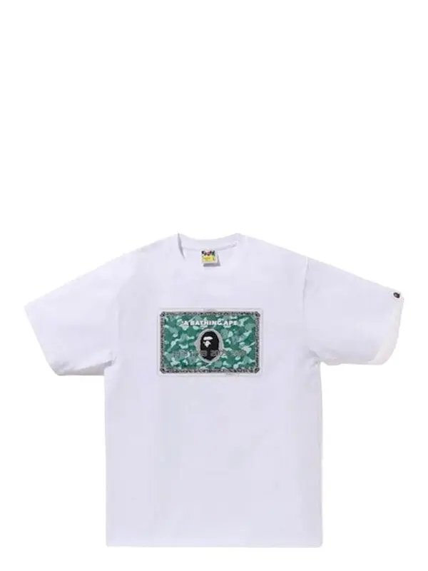 A BATHING APE Card Tee Shirt - White/green