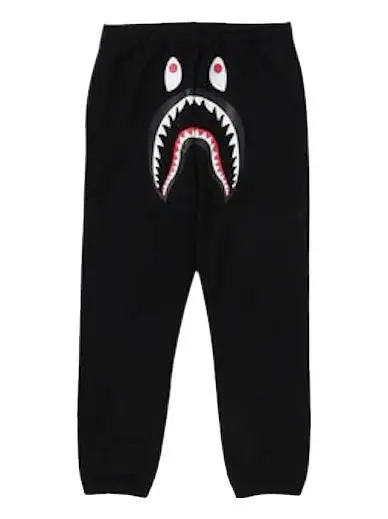 A BATHING APE Shark Regular Fit Sweat Pants - Black