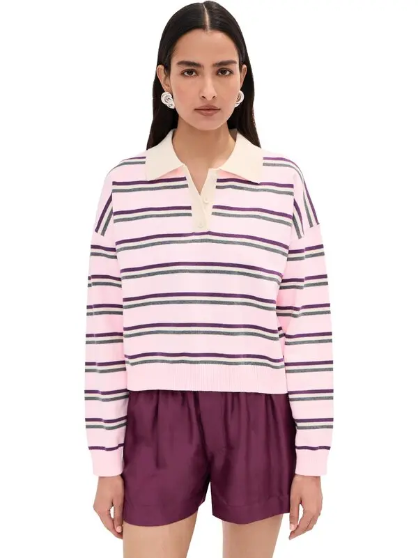 LE BOP Zadie Polo - Ballet Pink Stripe