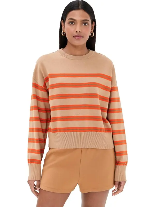 LE BOP Striped Pullover - Camel Stripe