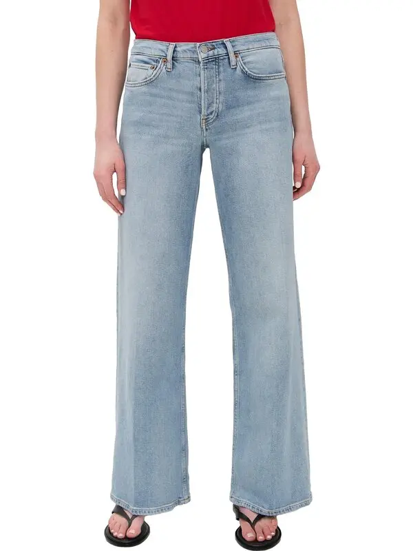 RE/DONE Mid-rise Wide Leg Jeans - Mid 90s