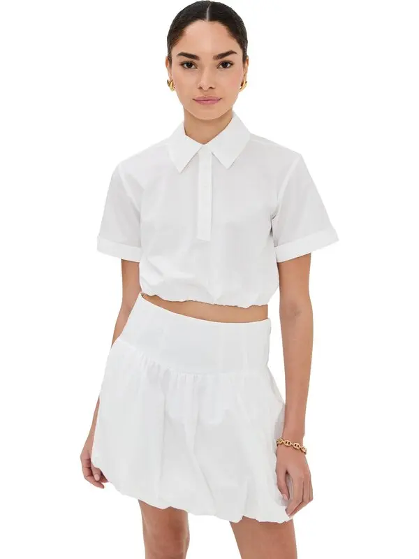 Simkhai Nicky Cropped Top - White