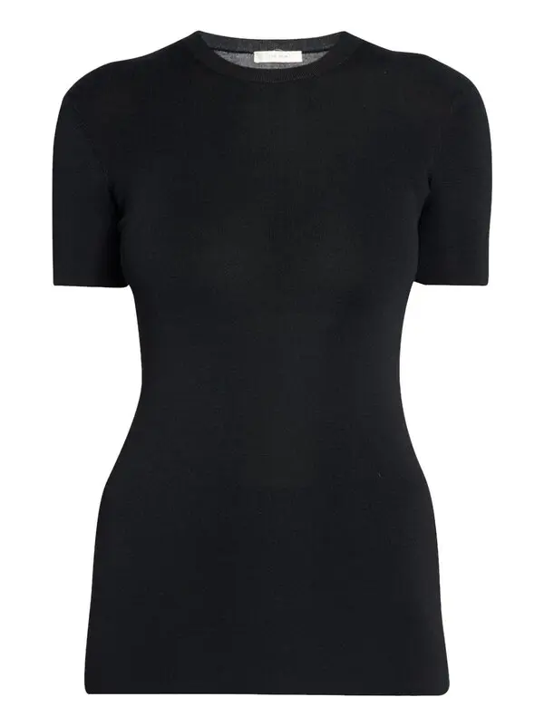 THE ROW Jannat Silk Knit Top - Black