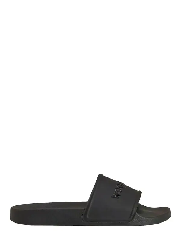 Woolrich Logo-embossed Slides - Black