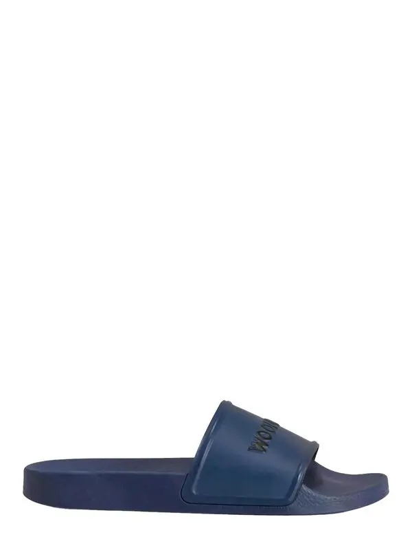 Woolrich Logo-embossed Slides - Blue