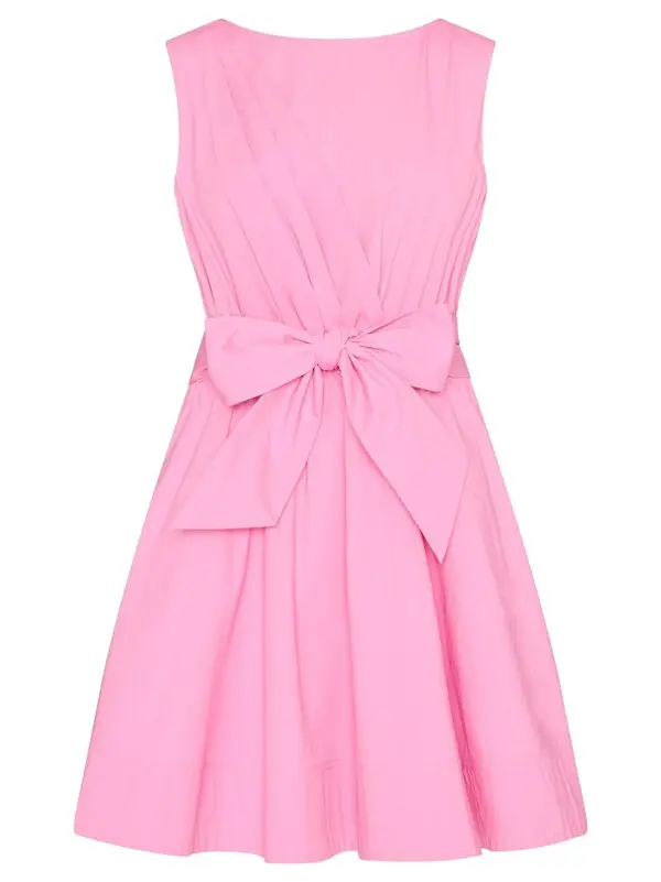 MILLY Draped Poplin Mini Dress - Pink