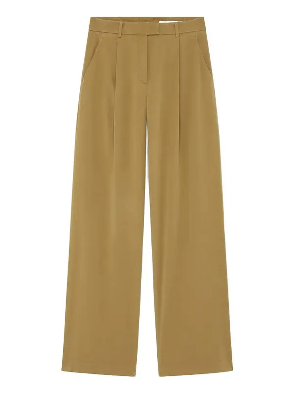 Another Tomorrow Relaxed Wide-leg Pant - Thyme