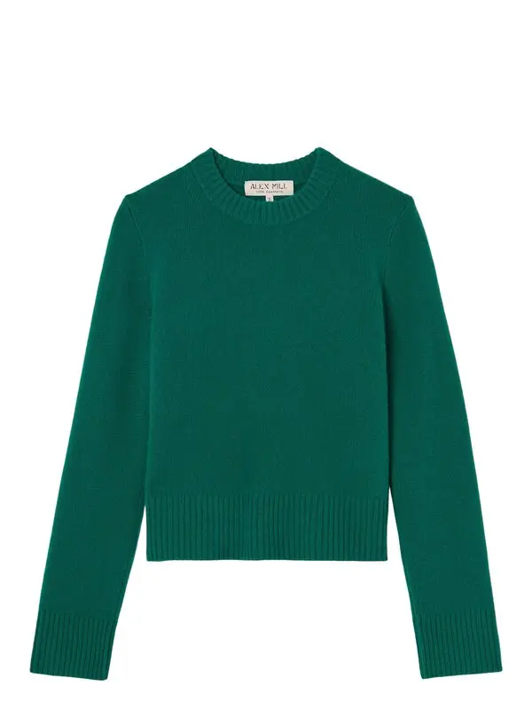 ALEX MILL Alicia Crewneck Sweater - Kelly Green