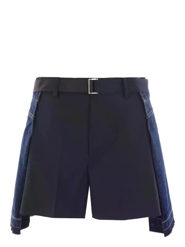 Sacai Belted Shorts - Blue