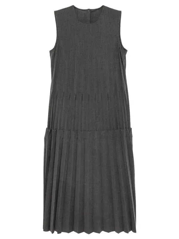 JNBY Pleated Midi Dress - Grey