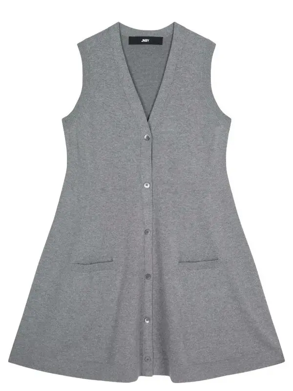JNBY V-neck Sleeveless Knitted Dress - Grey