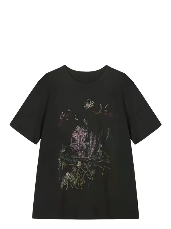 JNBY Embroidered T-shirt - Jet Black