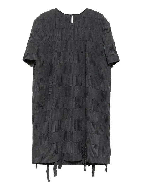 JNBY Tucker Fold Short-sleeves Dress - Grey