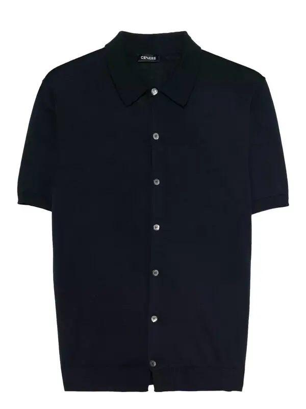 CENERE GB Knitted Shirt - Blue