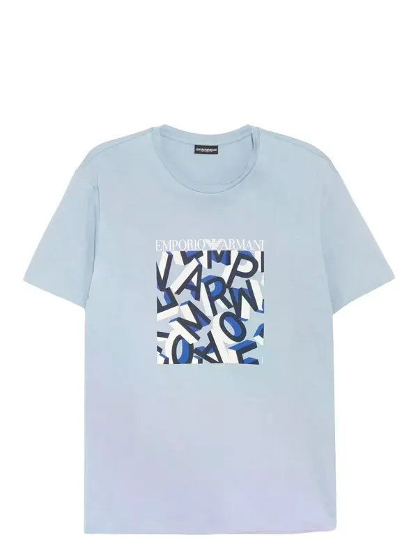 Emporio Armani Logo Print T-shirt - Blue