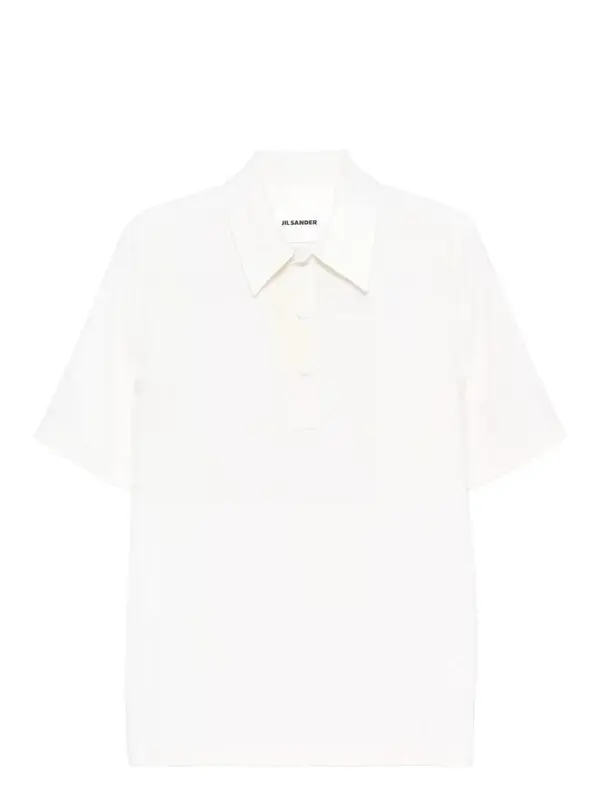 JIL SANDER Wool Polo Shirt - Neutrals