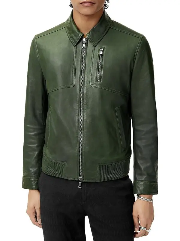 John Varvatos Kai Aviator Jacket - Moss