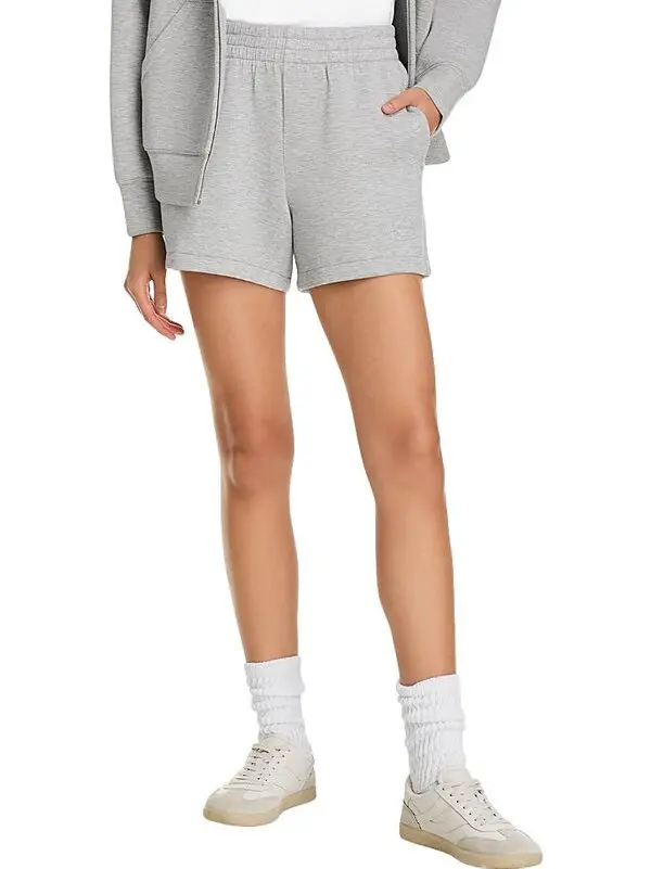 ANINE BING Kam Monogrammed Sweat Shorts - Heather Grey