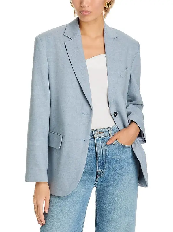 ANINE BING Quinn Blazer - Steel Blue