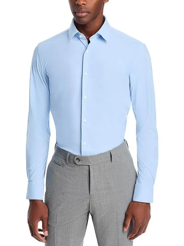 BOSS Hank Slim Fit Performance Dress Shirt - Light Pastel Blue