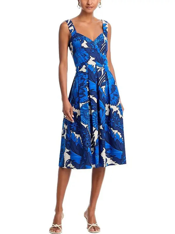 Etro Pleated Dress - Printed Azure Base